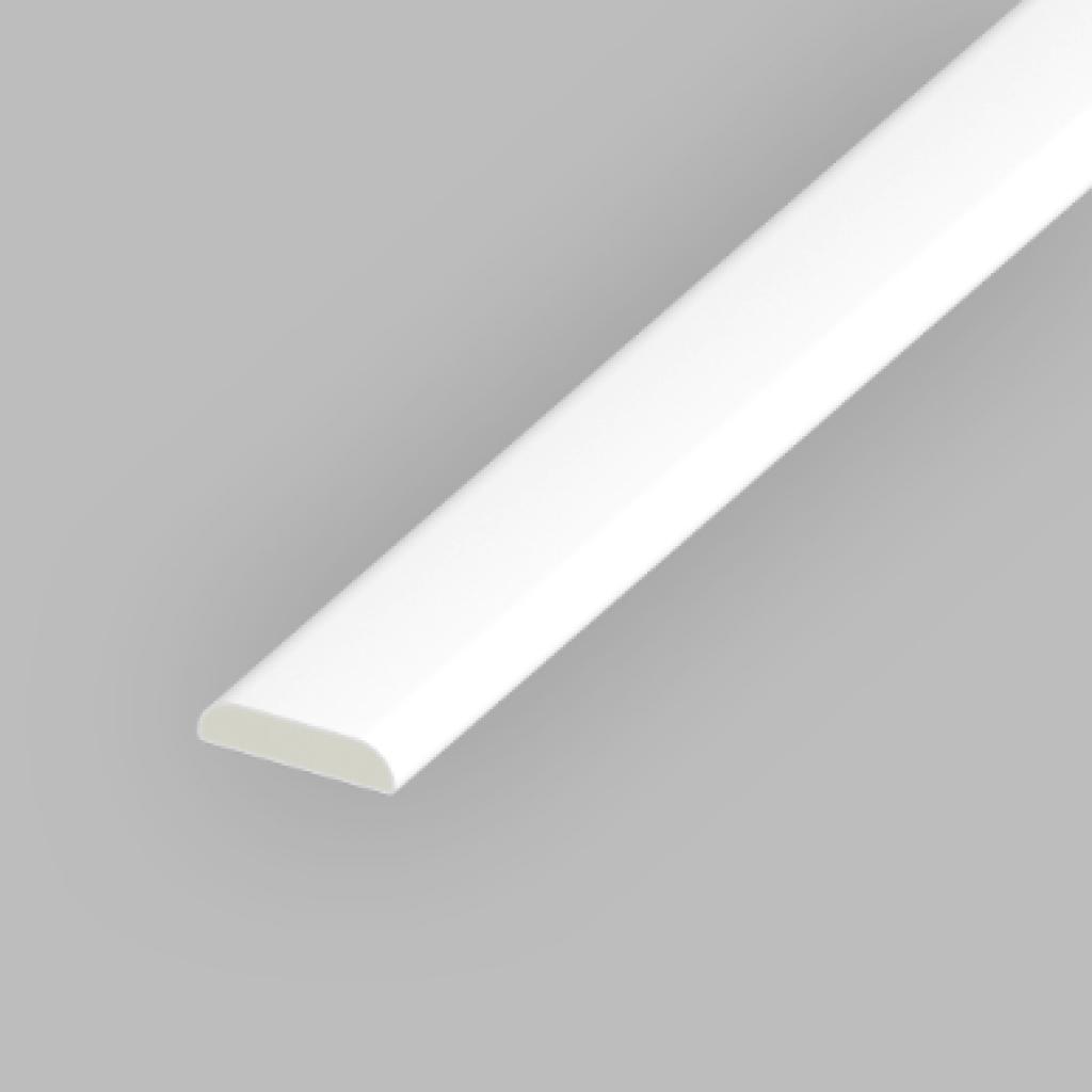 White PVC Flat Back Architrave 40mm - 5m
