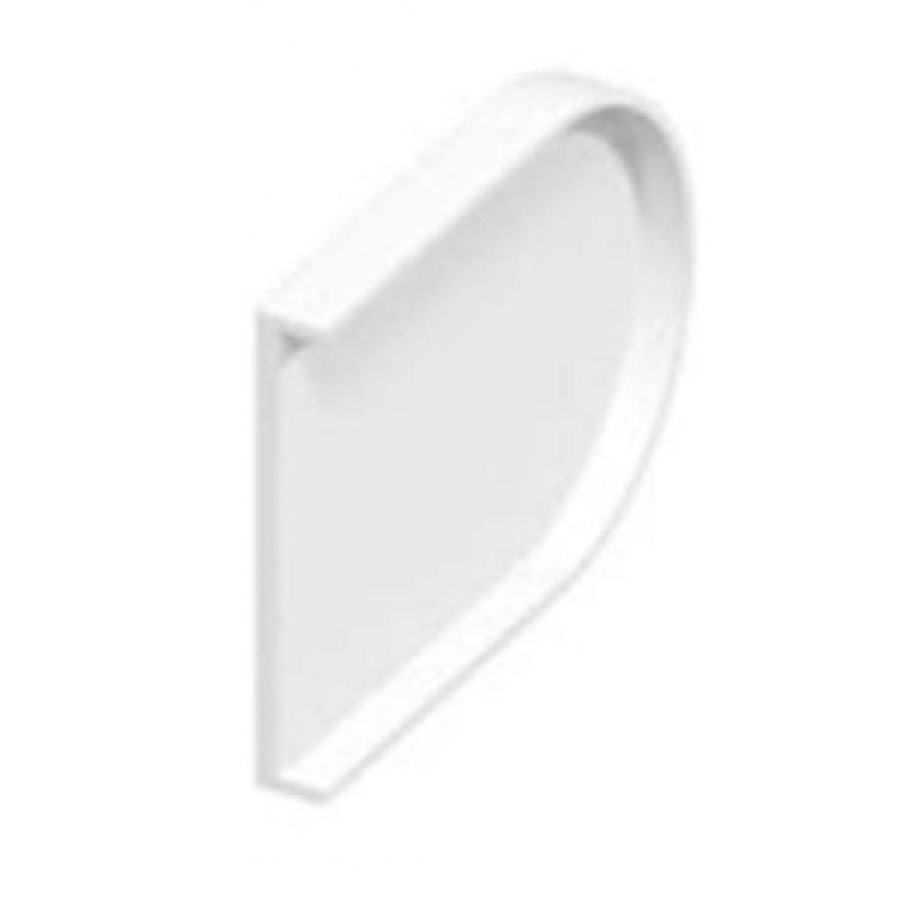 Pair 50mm Bullnose White Window Sill End Caps