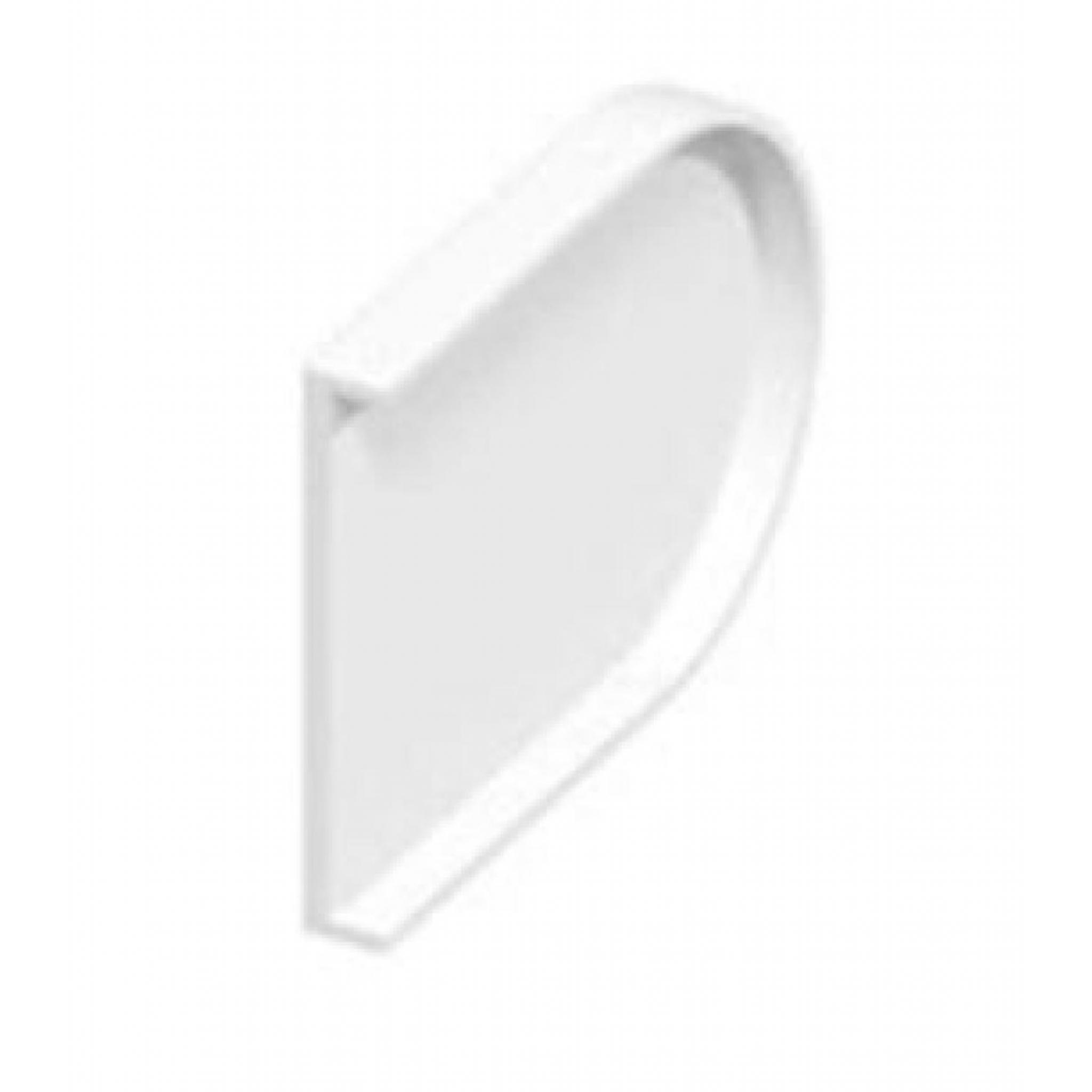 Pair 50mm Bullnose White Window Sill End Caps