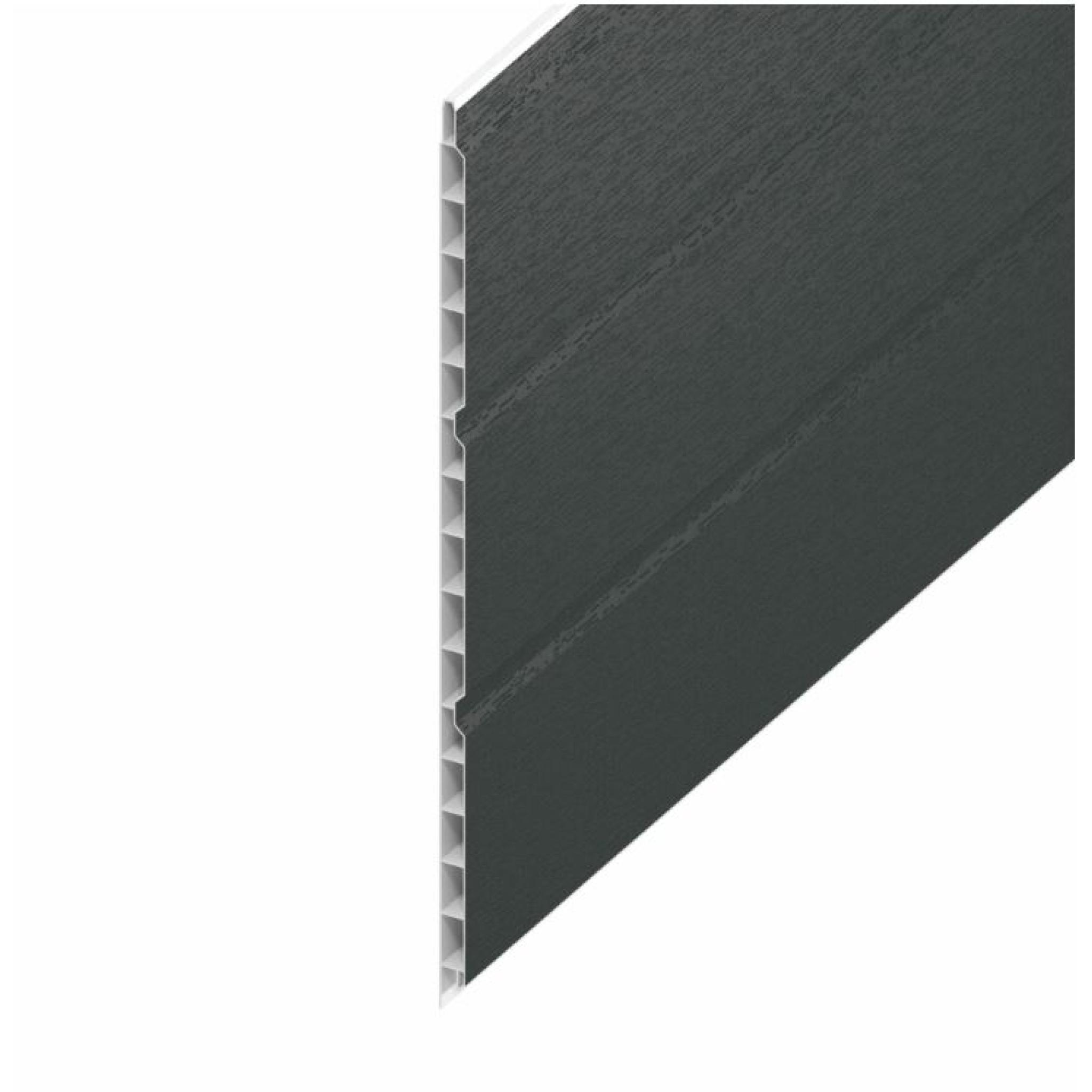 Anthracite Dark Grey 300mm Hollow Soffit Board - 5m