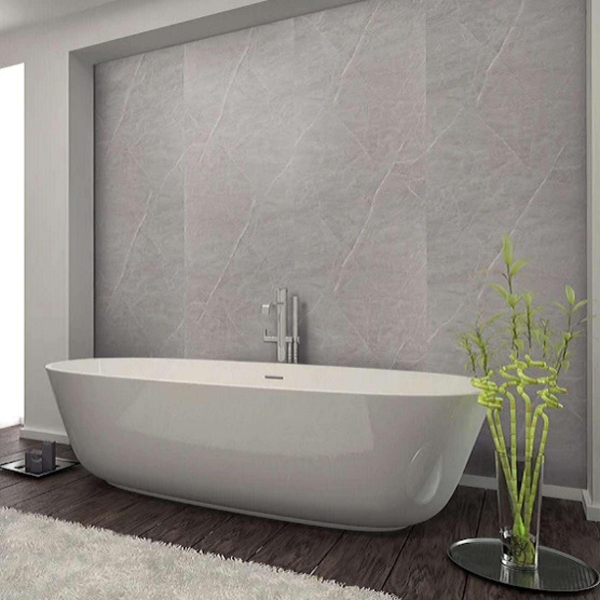 Pietra Grey Matt - Economy PVC Bathroom Panel