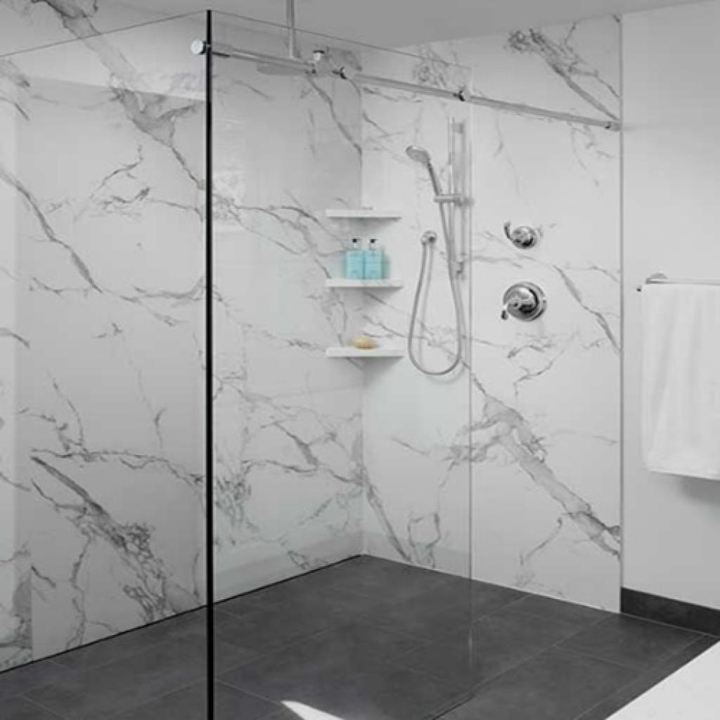 Bronze Carrara Super Matt - Economy PVC Bathroom Panel