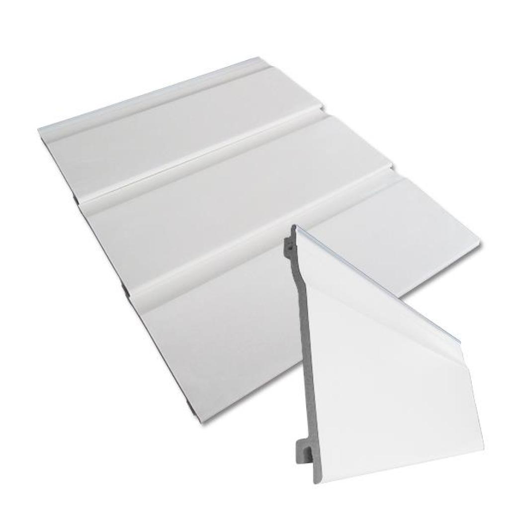 Foiled White uPVC 2 Part Corner Shiplap Cladding Trim