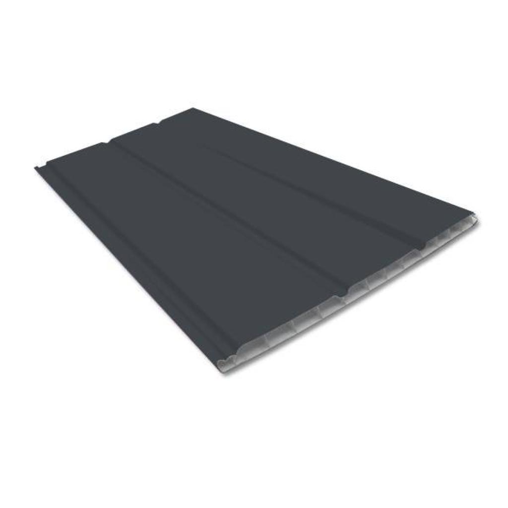 Anthracite Grey Smooth Hollow Soffit - 5m