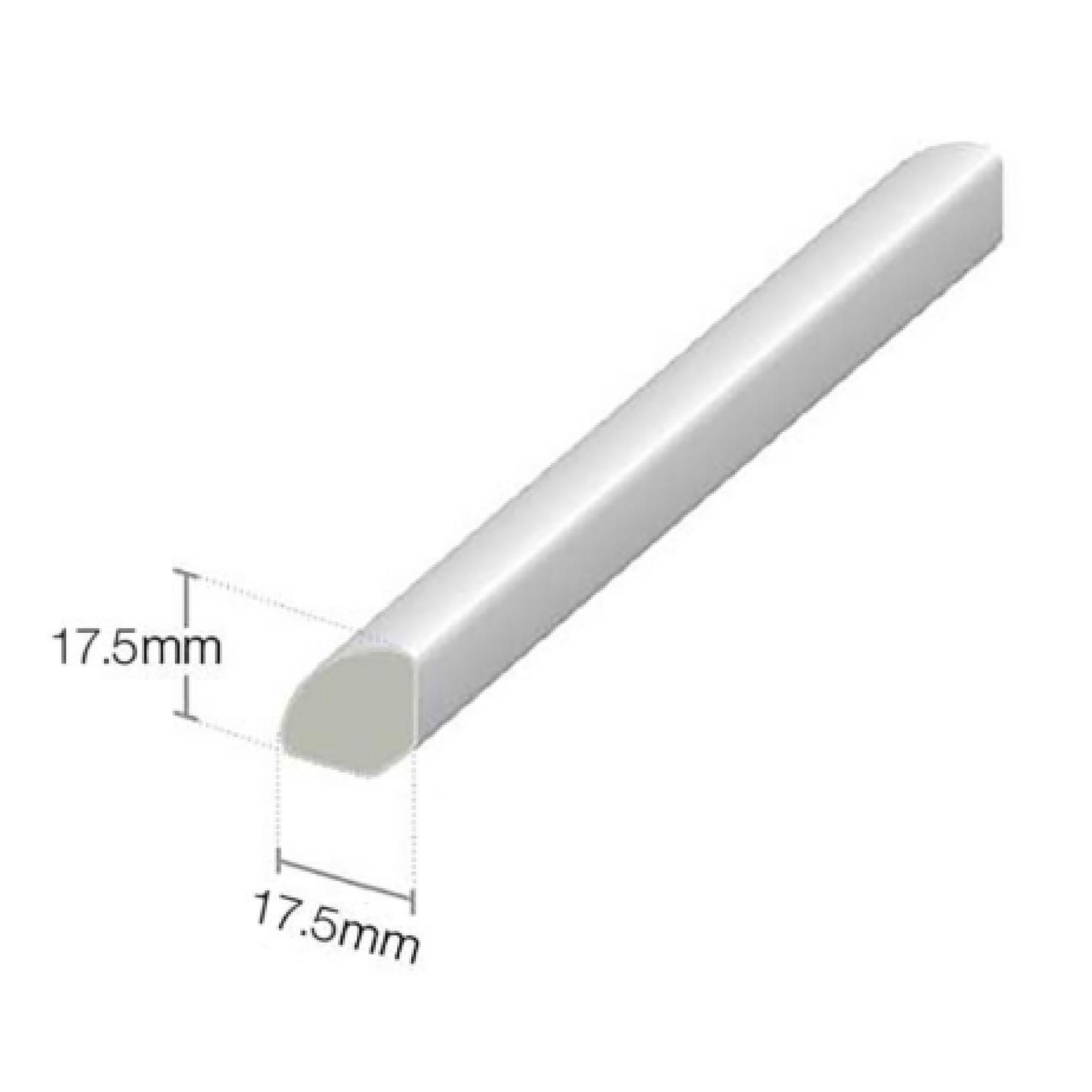 White PVC 17.5mm Quadrant
