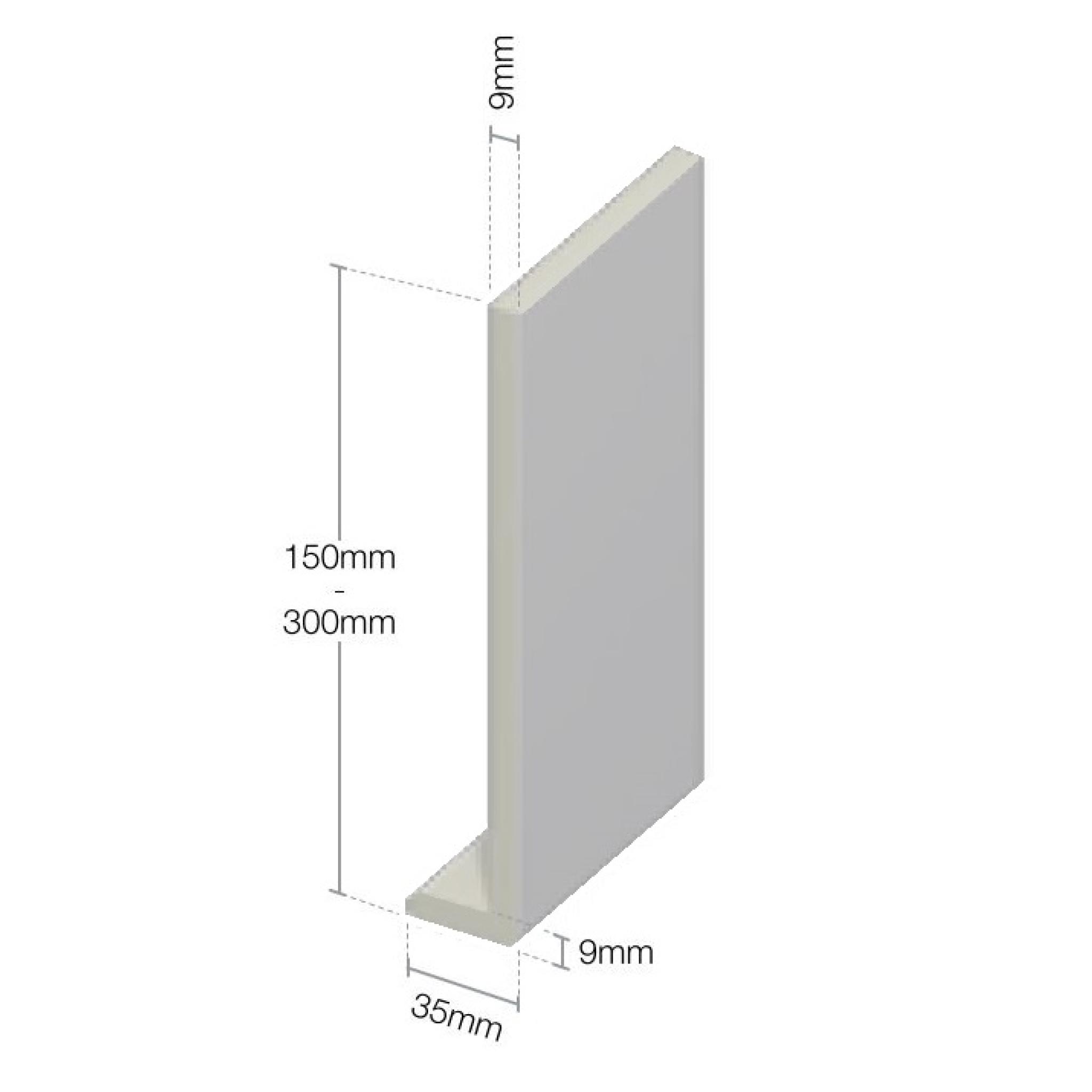 White Fascia Capping Boards Square 9mm x 5m | UPVC Board