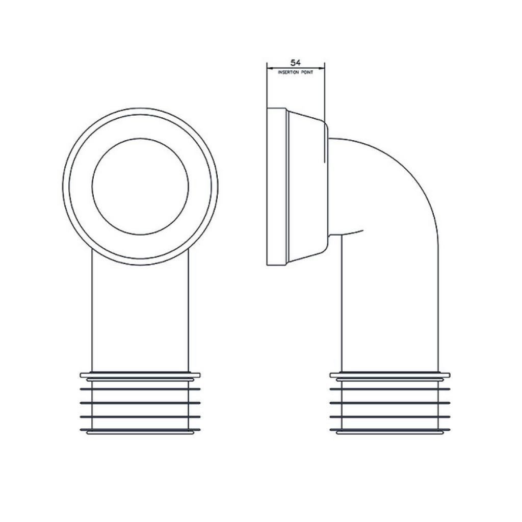 FloPlast White 90° Bend