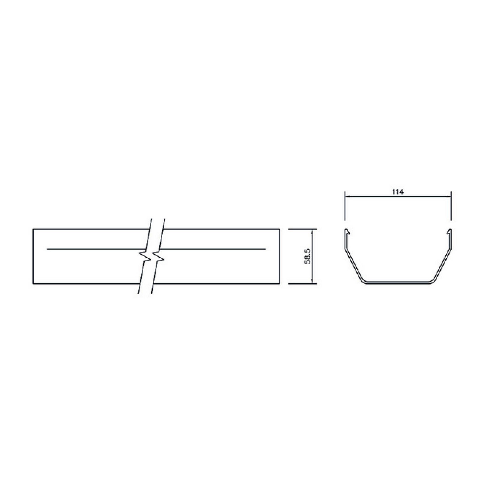 FloPlast Brown Square Gutter - 4m
