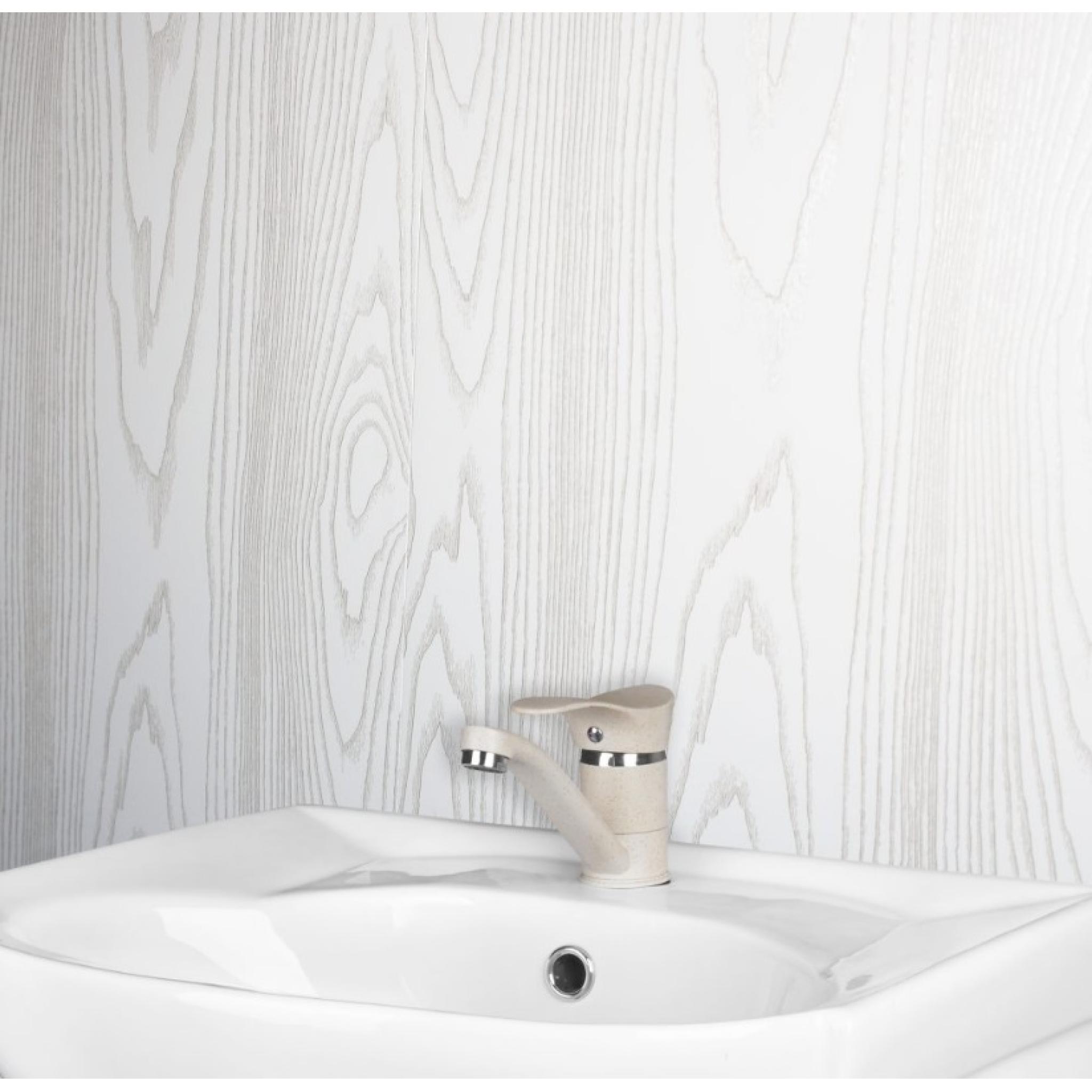 250mm White Ash Bathroom & Shower Wall Panel