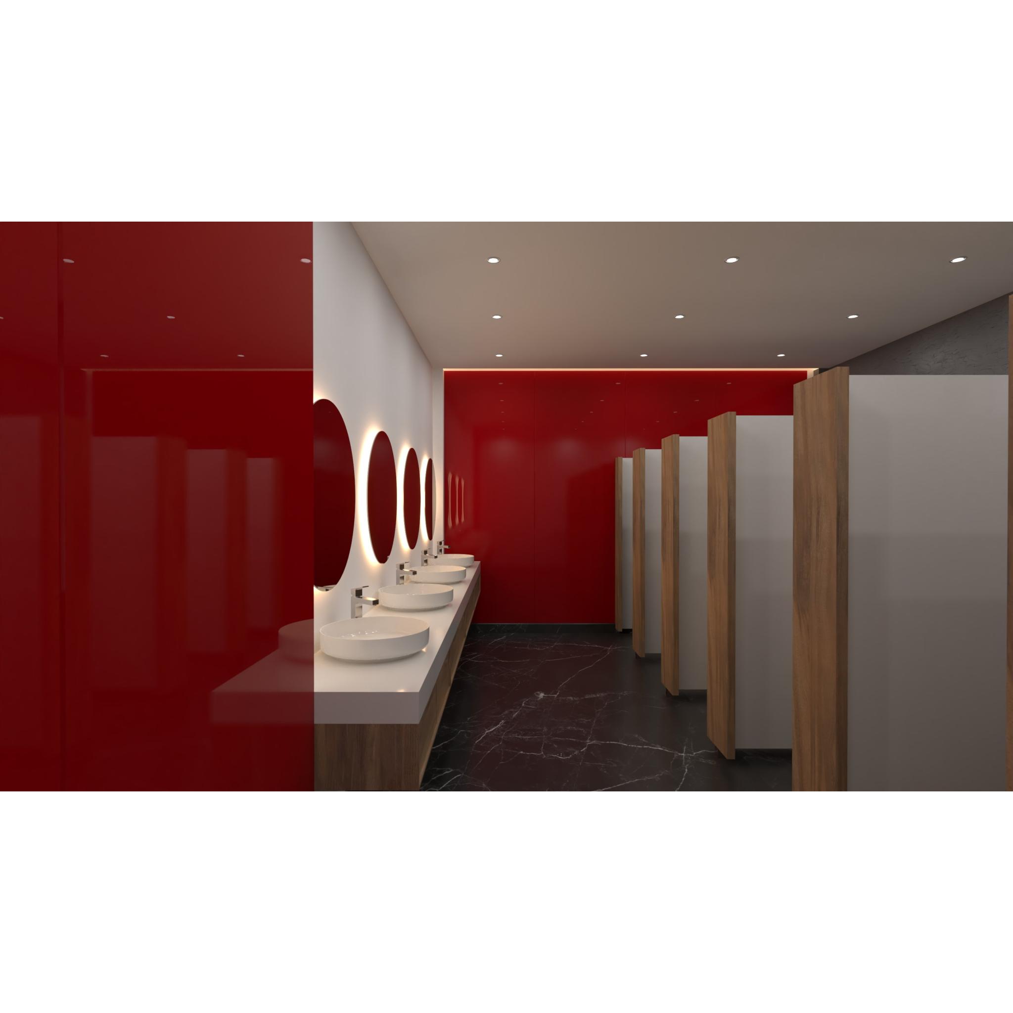 2.5mm Ruby Red Gloss Hygienic Wall Cladding