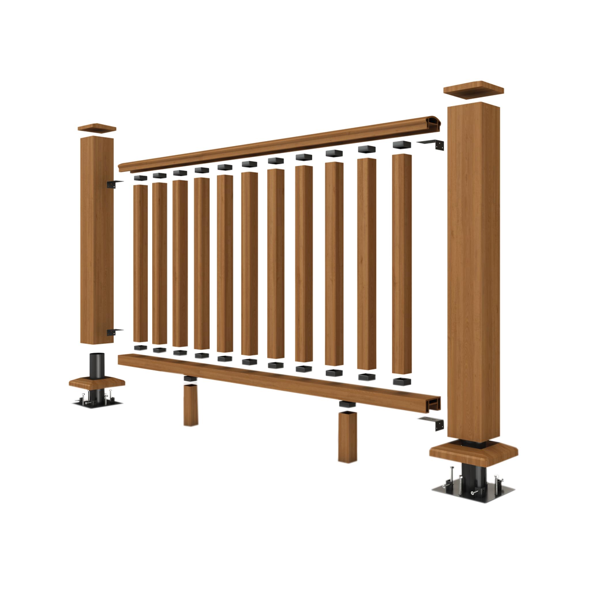 Charcoal, Brown & Grey Composite Handrail System