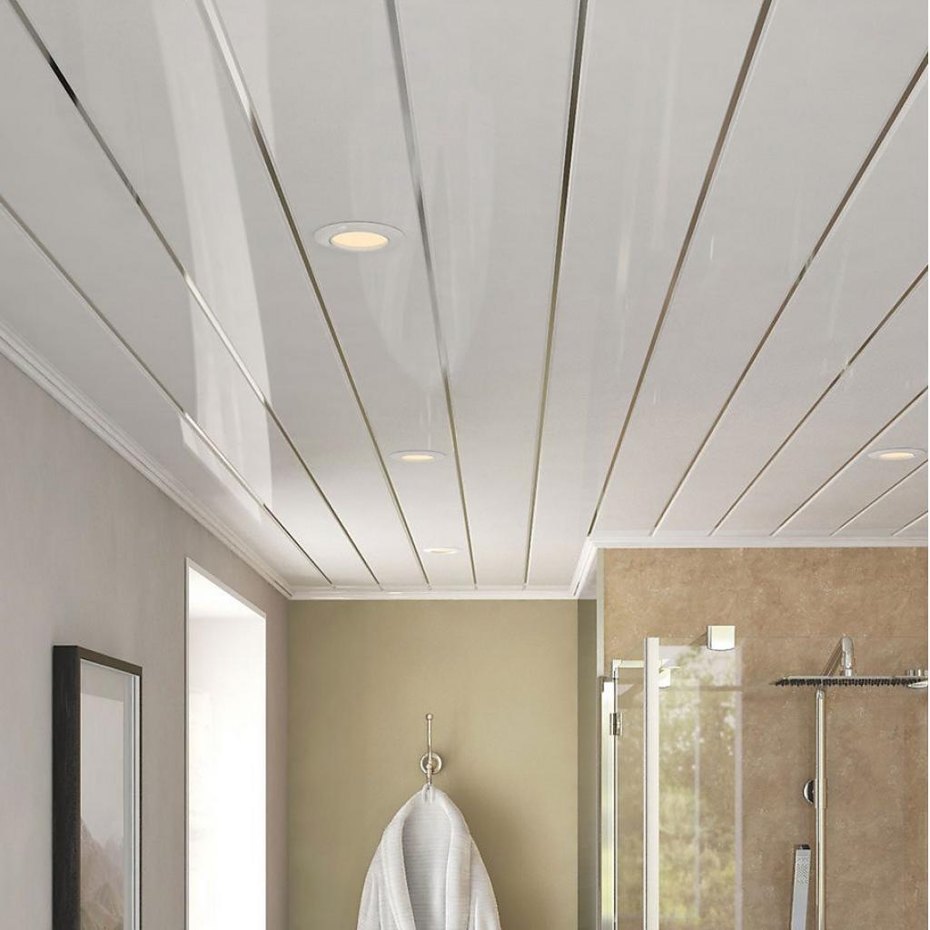 250mm White Silver Stripe PVC Ceiling Cladding