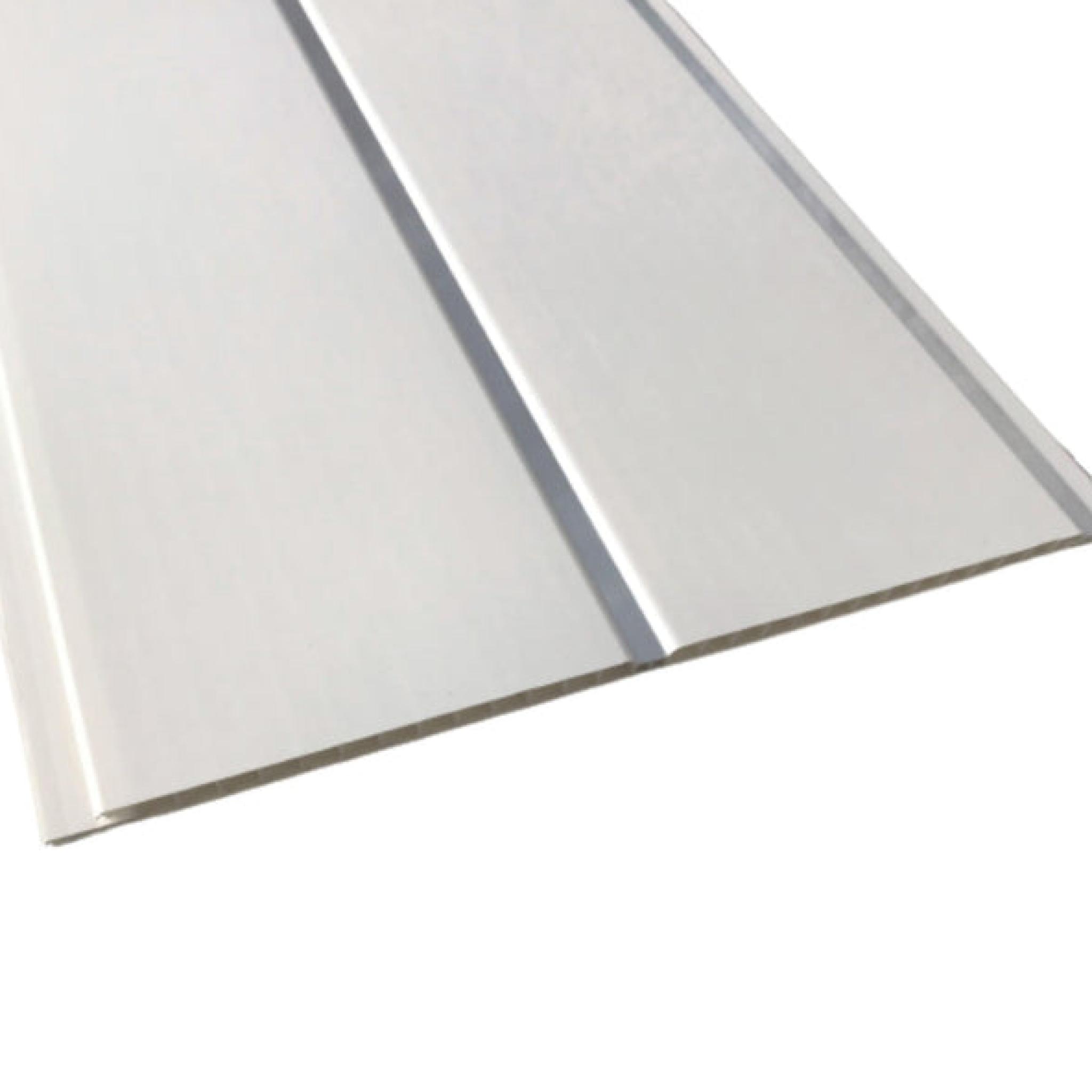 250mm White Silver Stripe PVC Ceiling Cladding