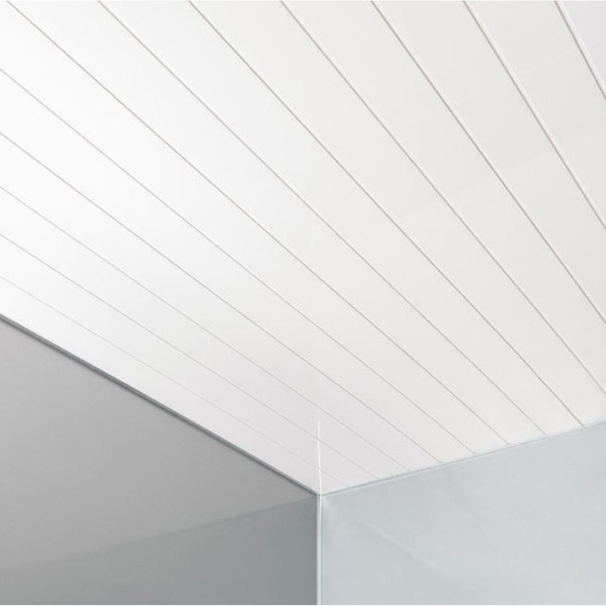 250mm White Grooved Gloss Ceiling Cladding