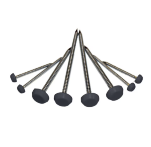 Black Acrylic Nails 50-Pack Anthracite Grey UPVC Poly Top Pins - 40mm ...